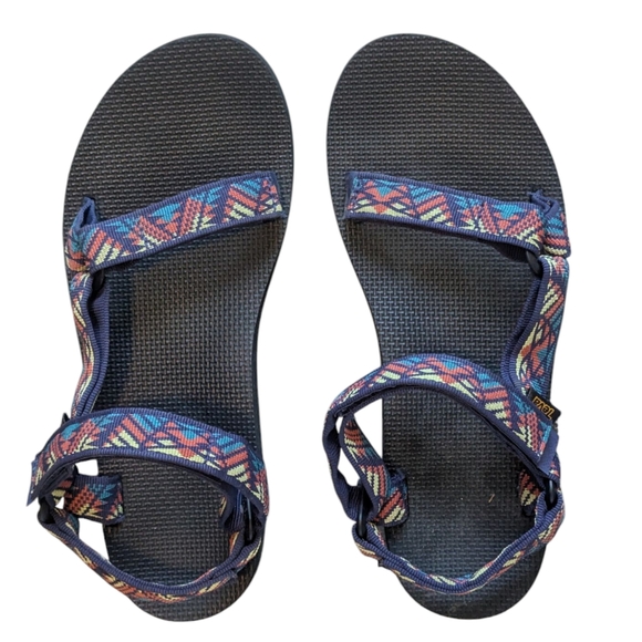 Teva | Shoes | Teva Womens Original Univeral Sandals Blue Aztec | Poshmark